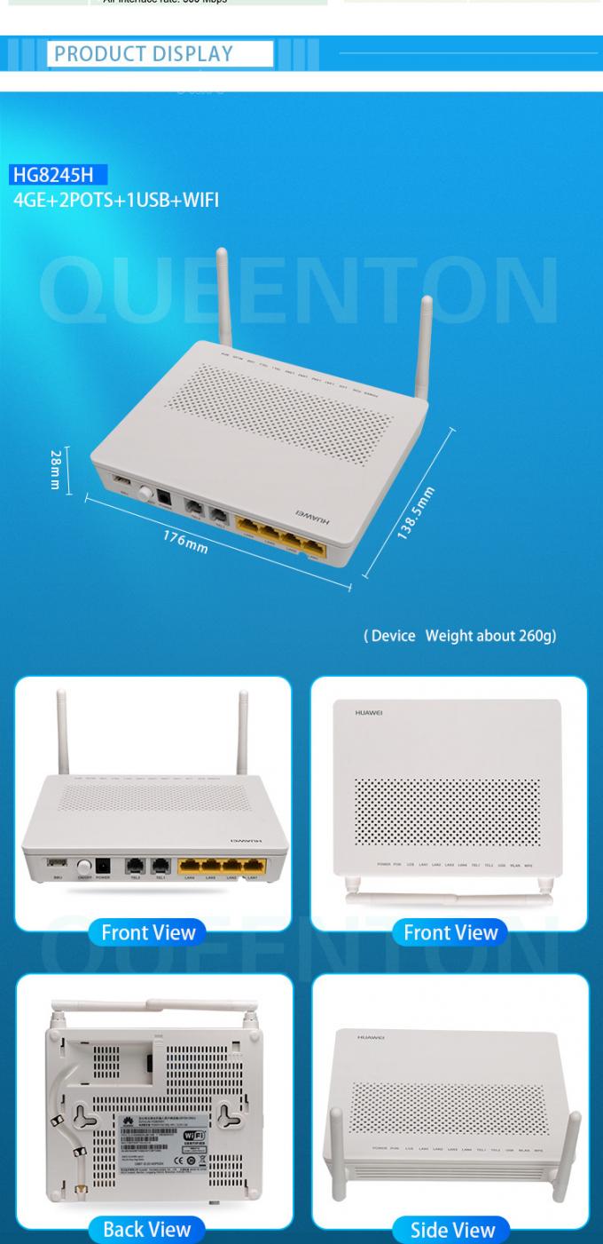 Huawei Hg8245 ONU Modem Fiber Optic 4ge 2 Pot Port Telepon Ftth Gpon Onu